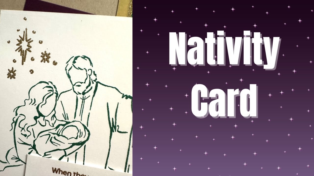 Nativity Christmas Card | Handmade Card Tutorial - YouTube