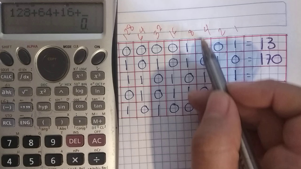 Código binario - Ejercicio de convertir binario a decimal - YouTube