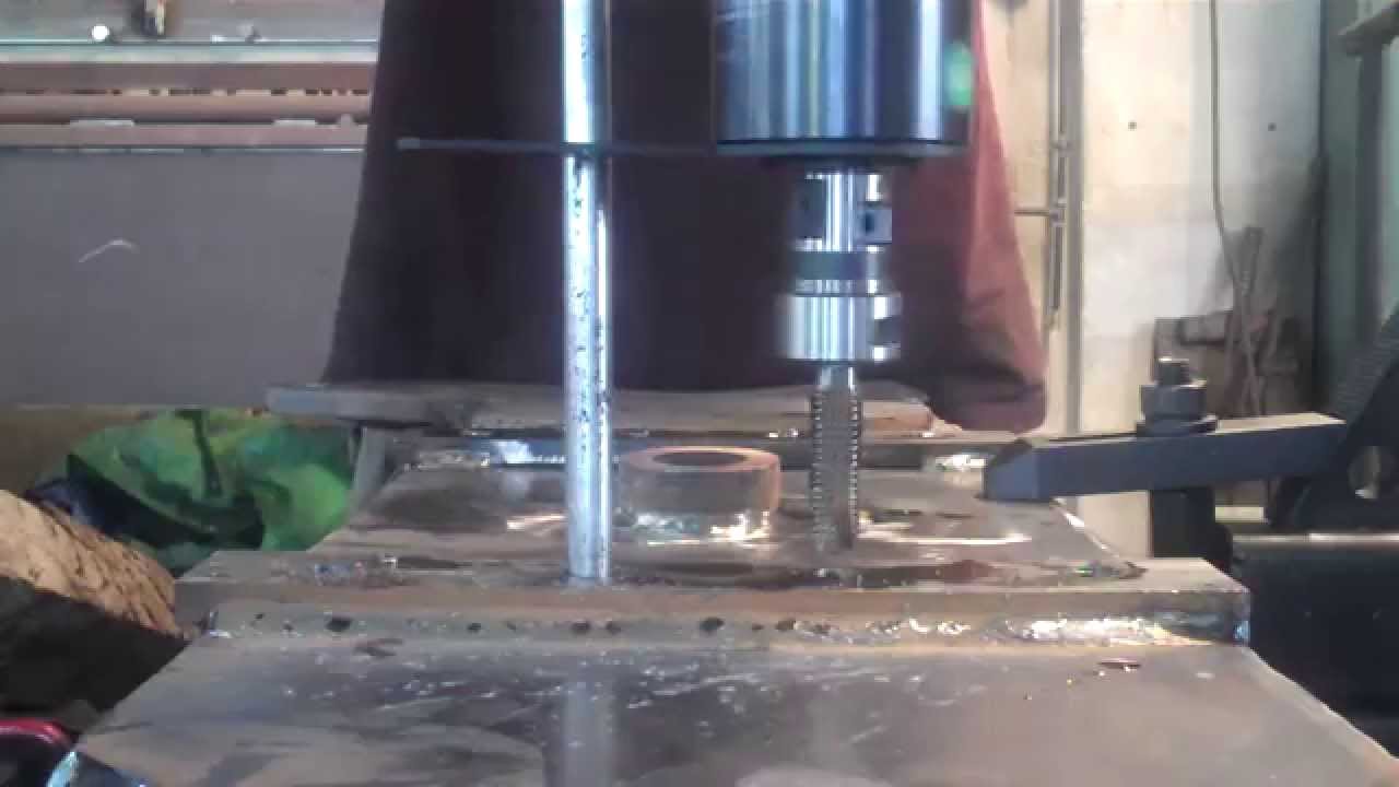 using 70-X Tapmatic with 5/8 tap on radial arm drill - YouTube