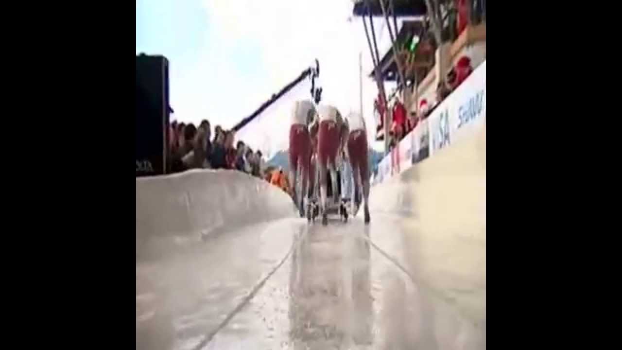 Bobsleigh Speed record 153 KPH - YouTube