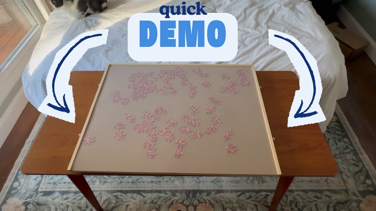 Jigsaw Puzzle Board with Drawers & Spinning Top | No-Talking Puzzle ...