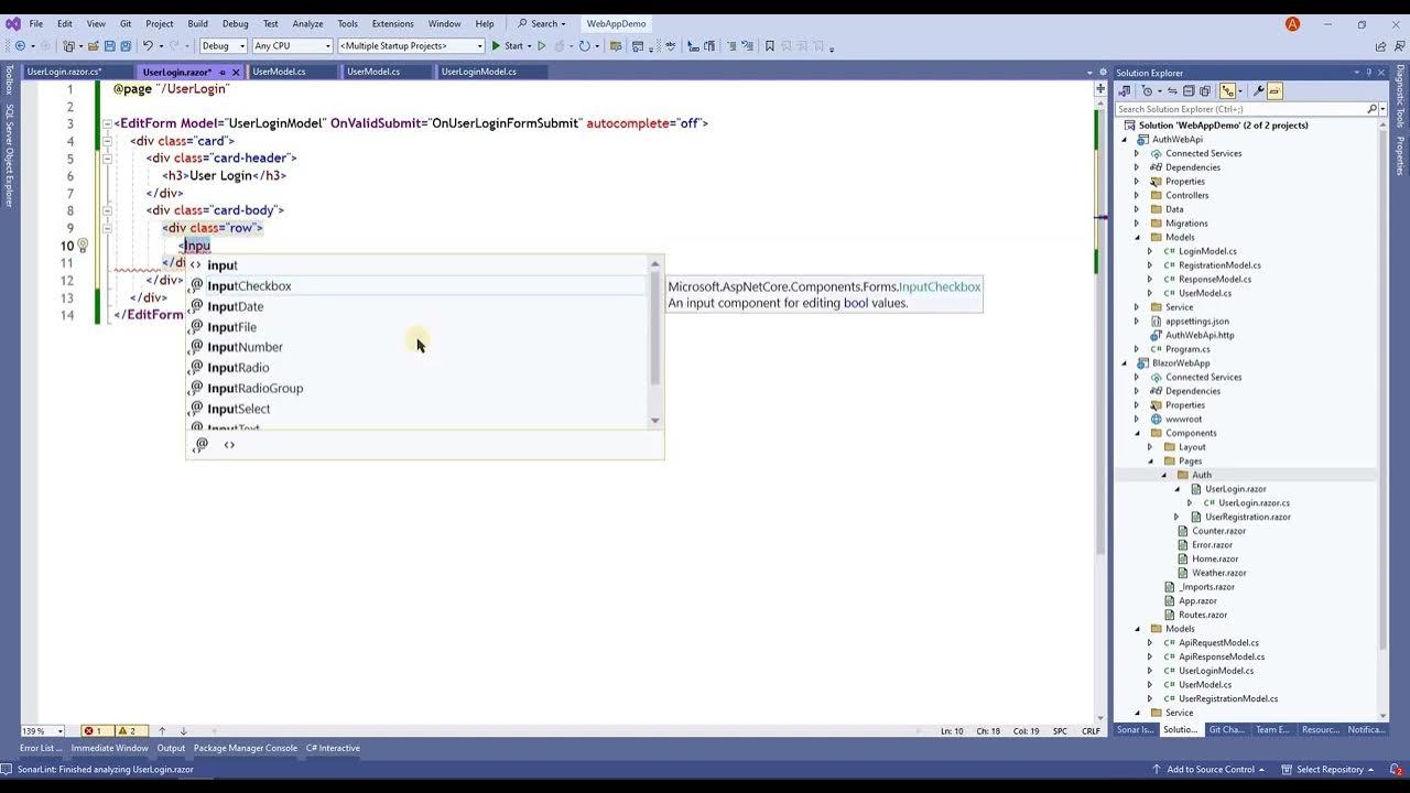 Dotnet 8 Blazor Implementing Authentication and Authorization using Identity - Login - YouTube