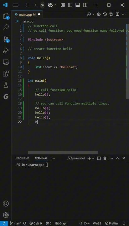 Function Call Belajar Coding Belajarcoding Shorts Youtube
