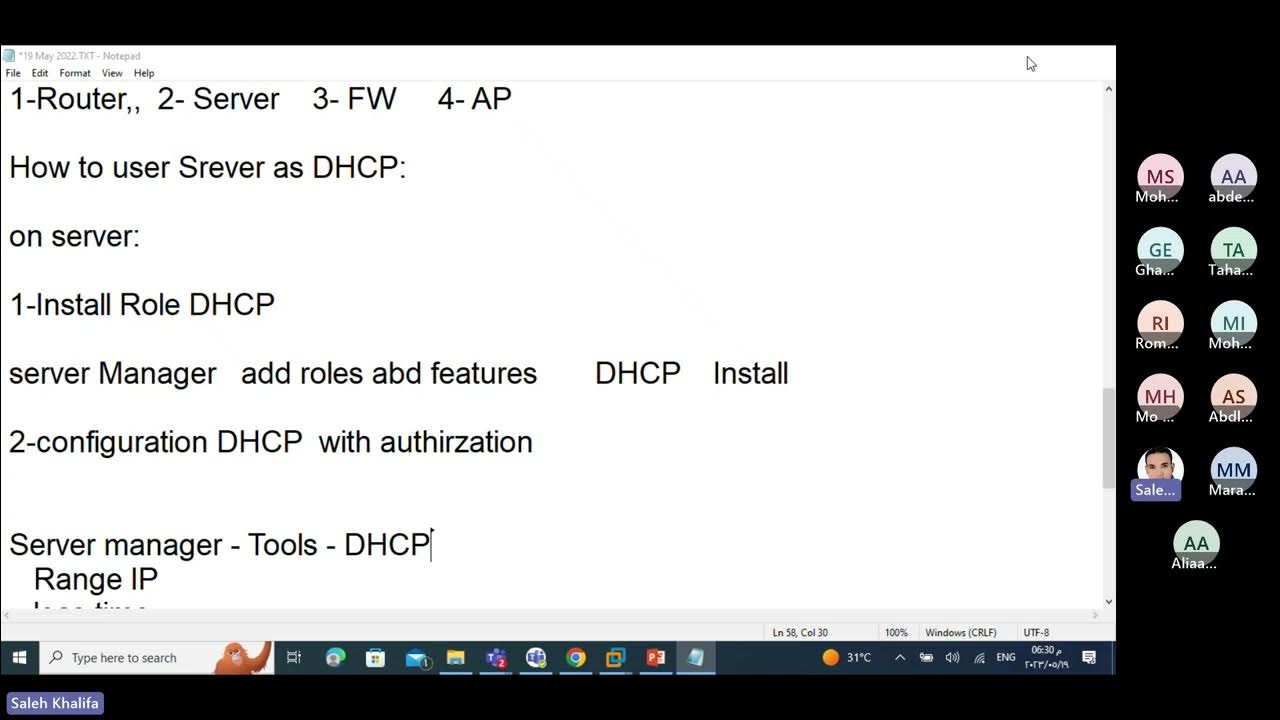 Implement and configure DHCP windows Server 2022 - YouTube
