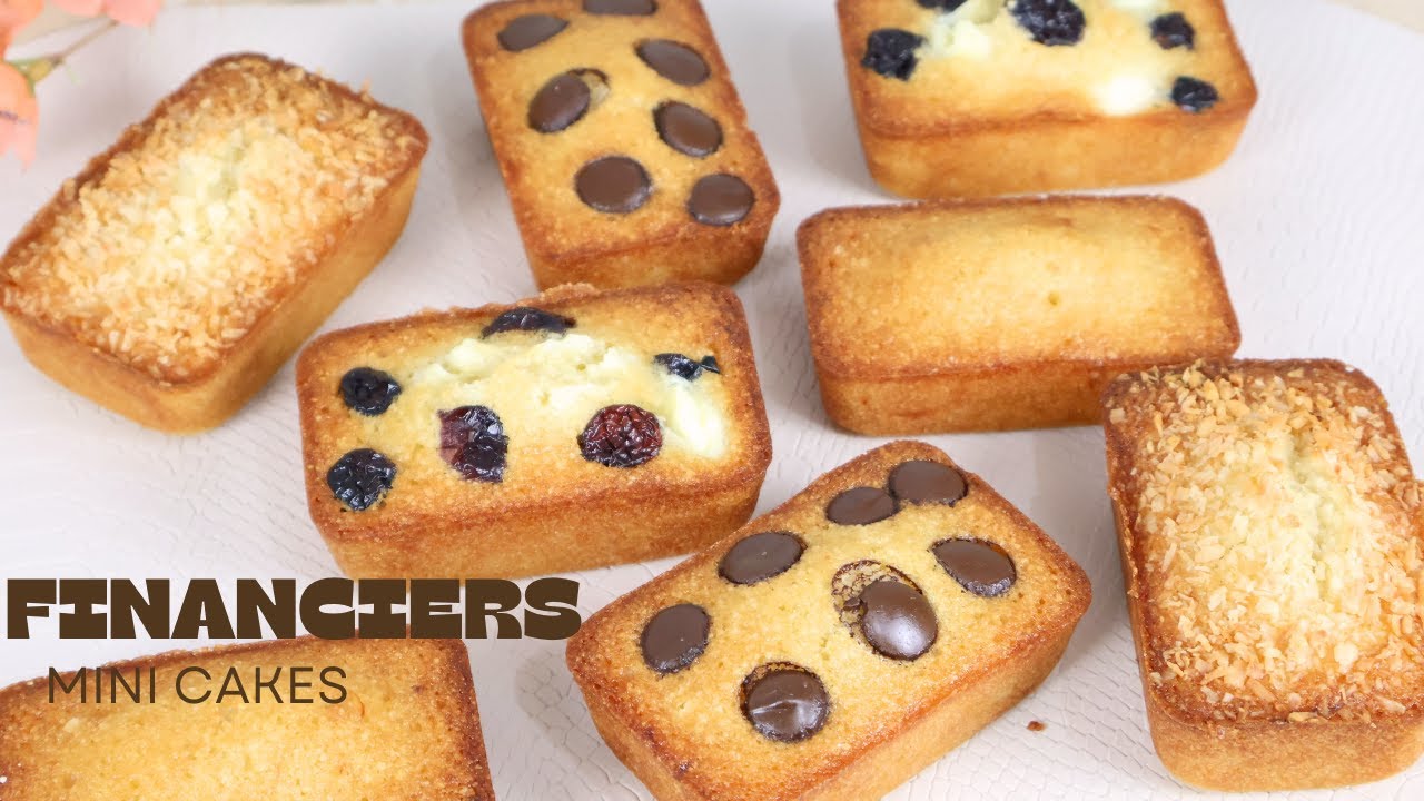 4 Flavors Mini Cakes/ Financiers - Quick & Easy Financier Recipe - YouTube