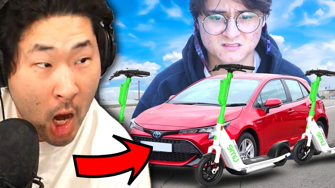 Michael Reeves Built a Car out of Scooters | Peter Park Reacts - YouTube