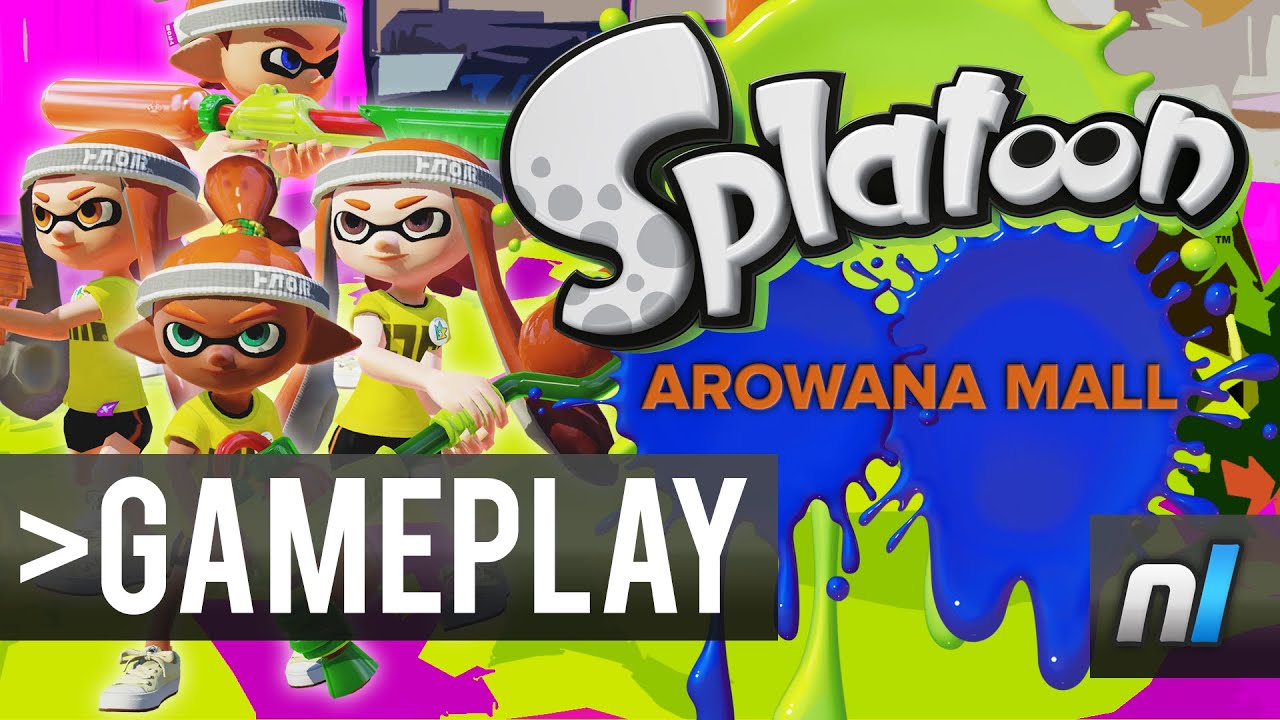 Splatoon Gameplay: Arowana Mall – Full Match at 60fps - YouTube