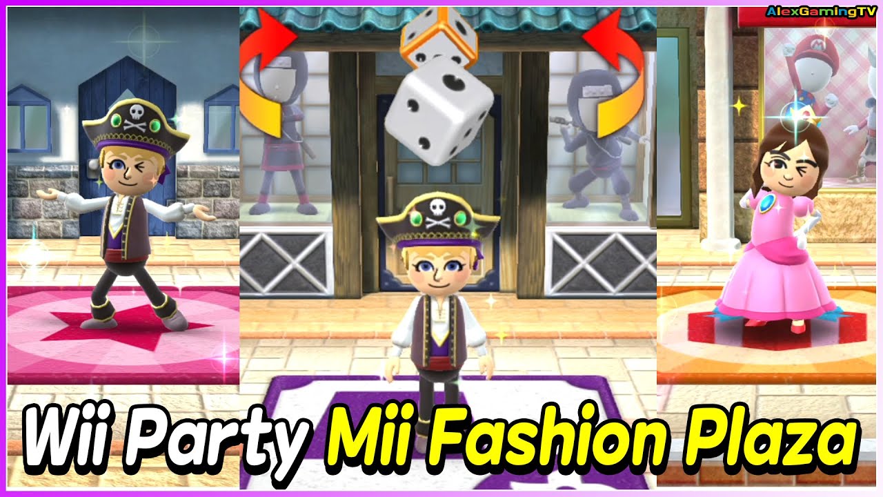 Wii Party U - Mii Fashion Plaza (Expert Com)🎵 Pavel vs Akira vs Skip vs ...