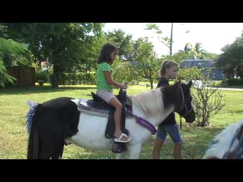 Stephanie's 7th Birthday - Stephanie riding a pony - YouTube