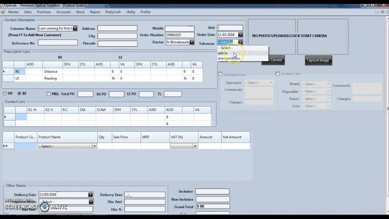 How to use sales & purchase module of Optical POS Software - YouTube