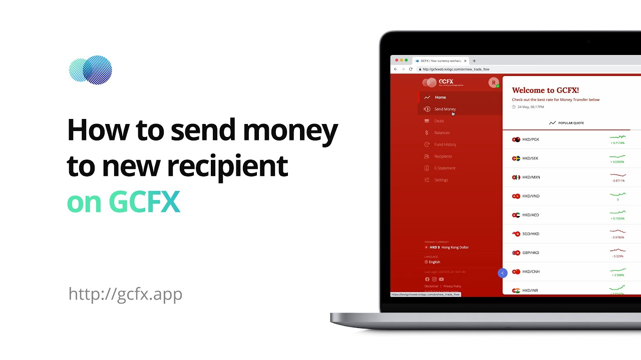How to send money to new recipient on GCFX | GCFX Tutorial - YouTube