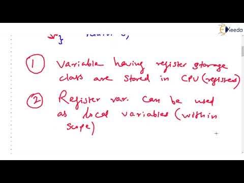 Register Storage Class | GATE | Programming and Data Structures | COMPUTER SCIENCE ENGINEERING ...