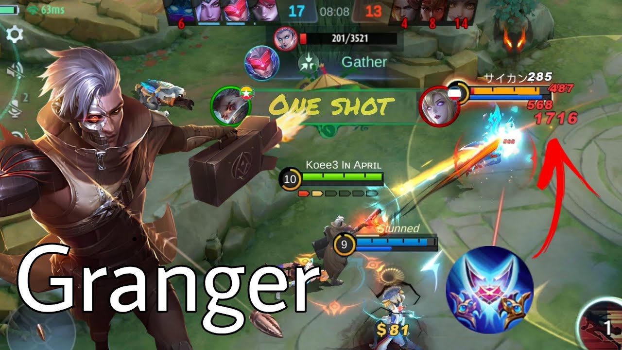 Granger one shot build !!! Granger gold lane gameplay. Granger best ...