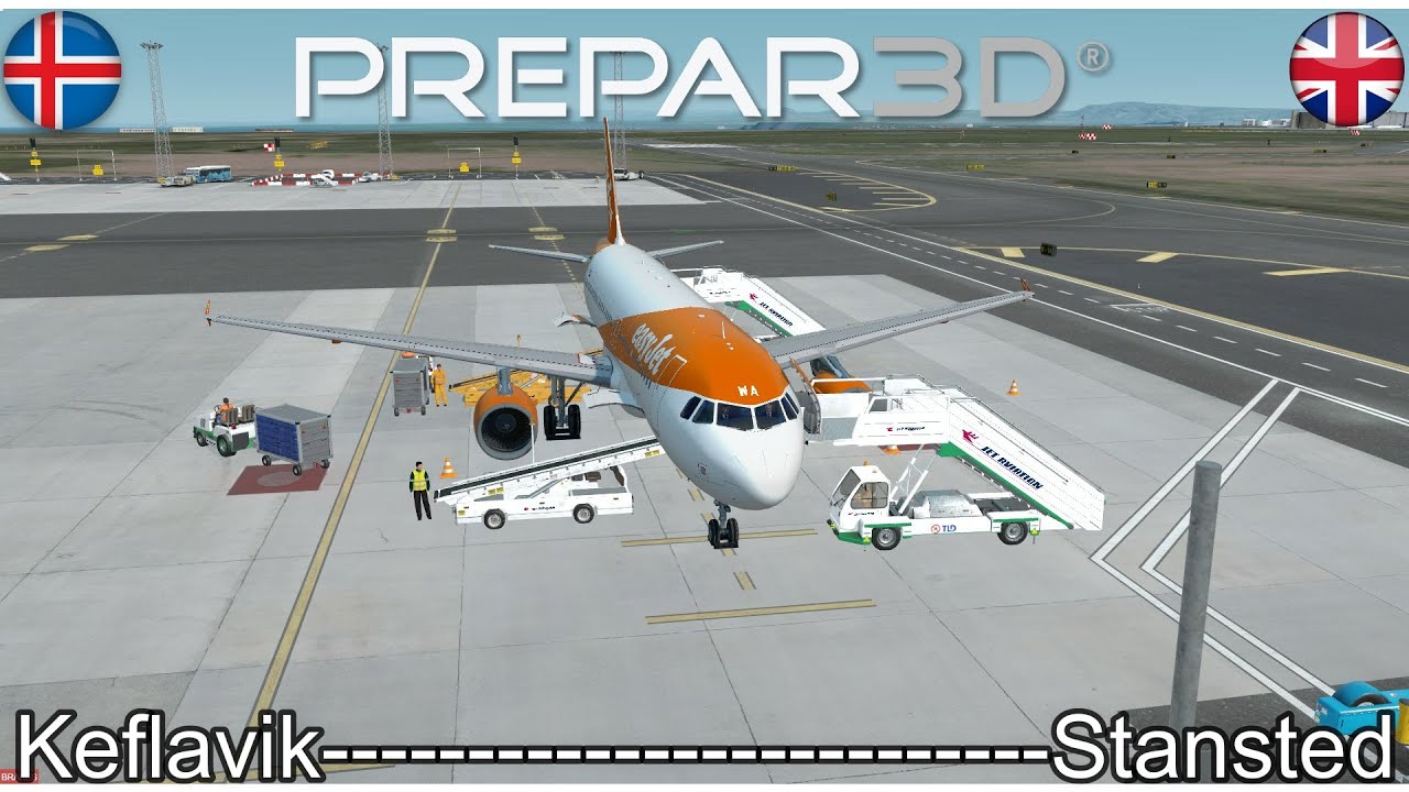 P3DV4.5 | Keflavik to Stansted | EasyJet A320-200 | Time-lapse | - YouTube
