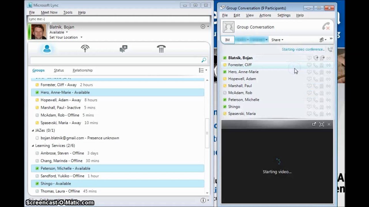 HOW TO Make a quick video conference call from Lync 2010 - YouTube