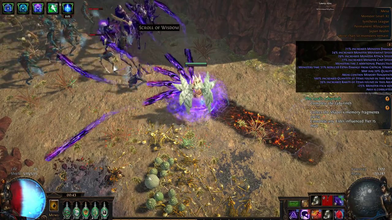 [POE] 패스 오브 엑자일 Path Of Exile 3.6 Soulrend CI Trickster T15 Shaped Mesa ...