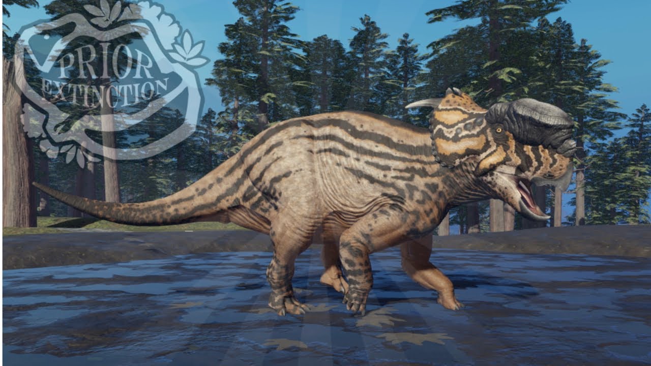 Pachyrhinosaurus Vs Acrocanthosaurus | Prior Extinction | - YouTube