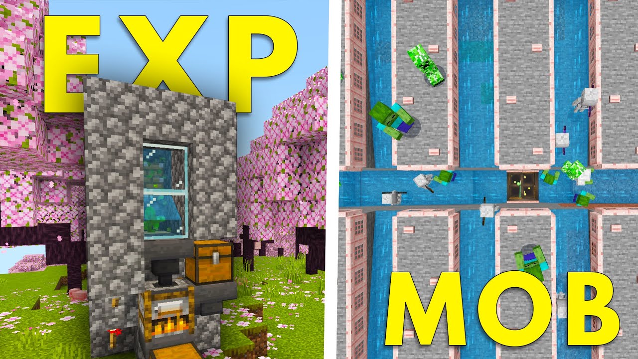 3 SUPER SIMPLE BEGINNER Farms For Minecraft Bedrock 1.20.15 || XP & Mob ...