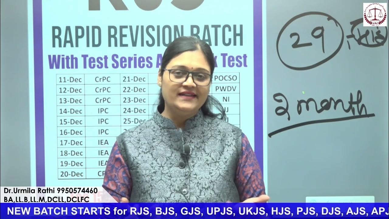 RJS Rapid Revision course,how to prepare RJS in 30 days , course information - YouTube