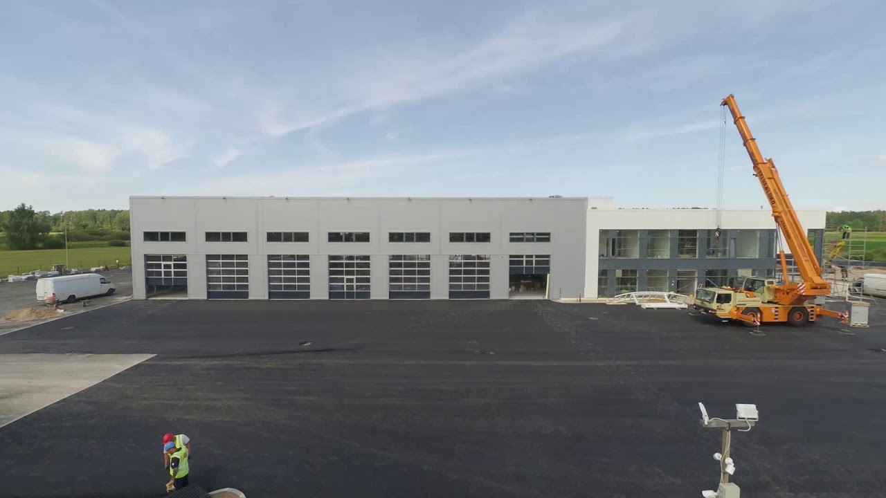 "Avar Auto" jaunā klientu un servisa centra būvniecība - YouTube