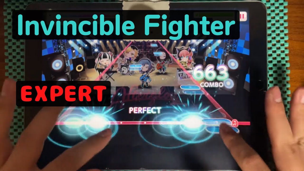 Invincible Fighter lv27 （EXPERT）ALL PERFECT 【ガルパ/バンドリ】 - YouTube