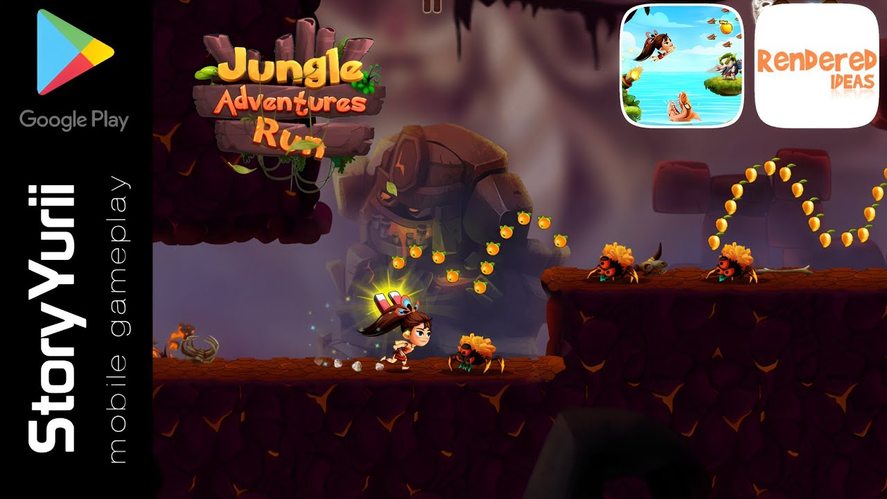 Adventure games for android - Jungle Adventure Run Gameplay - YouTube