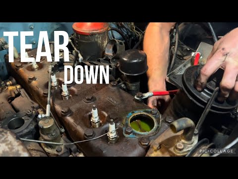 Plymouth 218 inline 6, engine tear down - YouTube