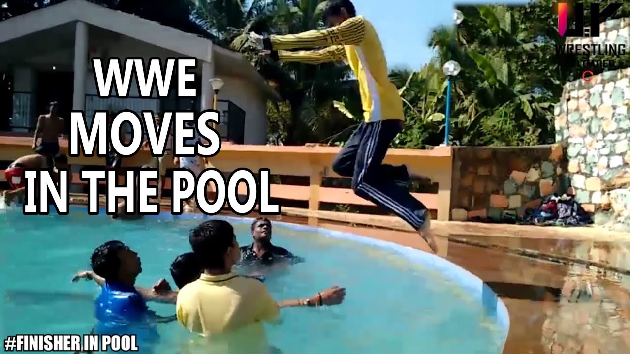 WWE MOVES IN THE POOL - YouTube