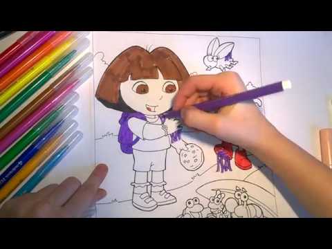 Dora The Explorer Bugga Bugga And Cookies Coloring For Kids - YouTube