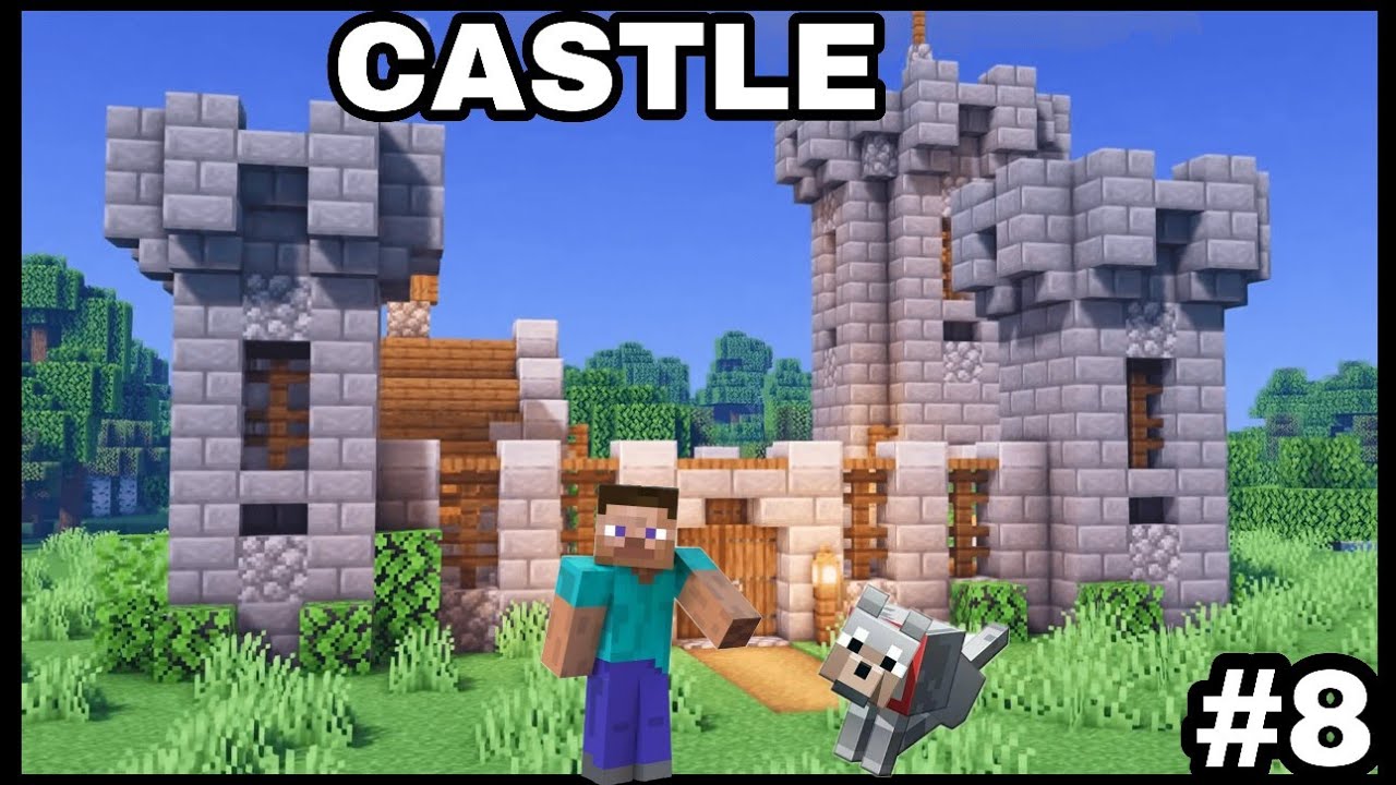 I BUILD A BIG CASTLE IN MINECRAFT SURVIVAL || MINECRAFT MOBILE GAMEPLAY ...