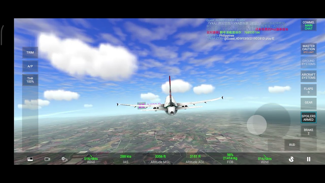 Rfs real flight simulator game play plane according #crash - YouTube