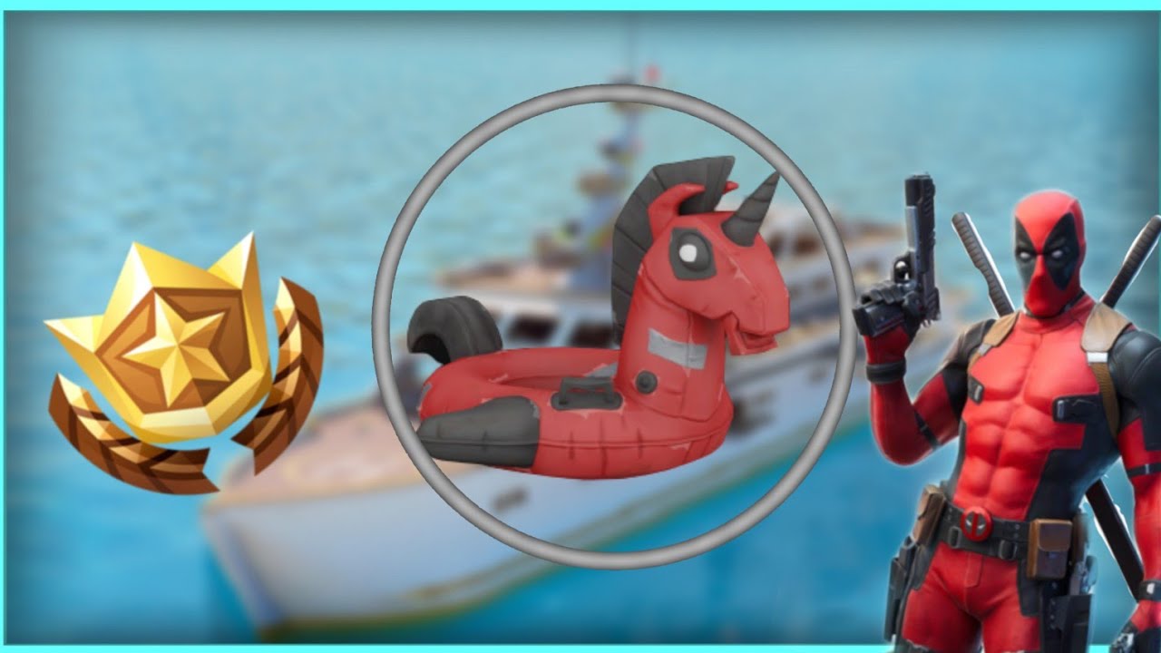 Fortnite Chapter 2 Season 3 Challenge | Find Deadpool's Pool Floaties ...