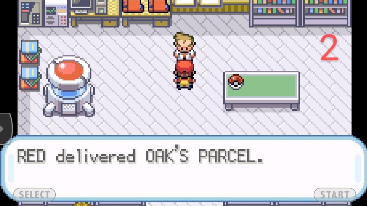 Part 2 Oak's Parcel Pokemon Fire Red Playthrough - YouTube