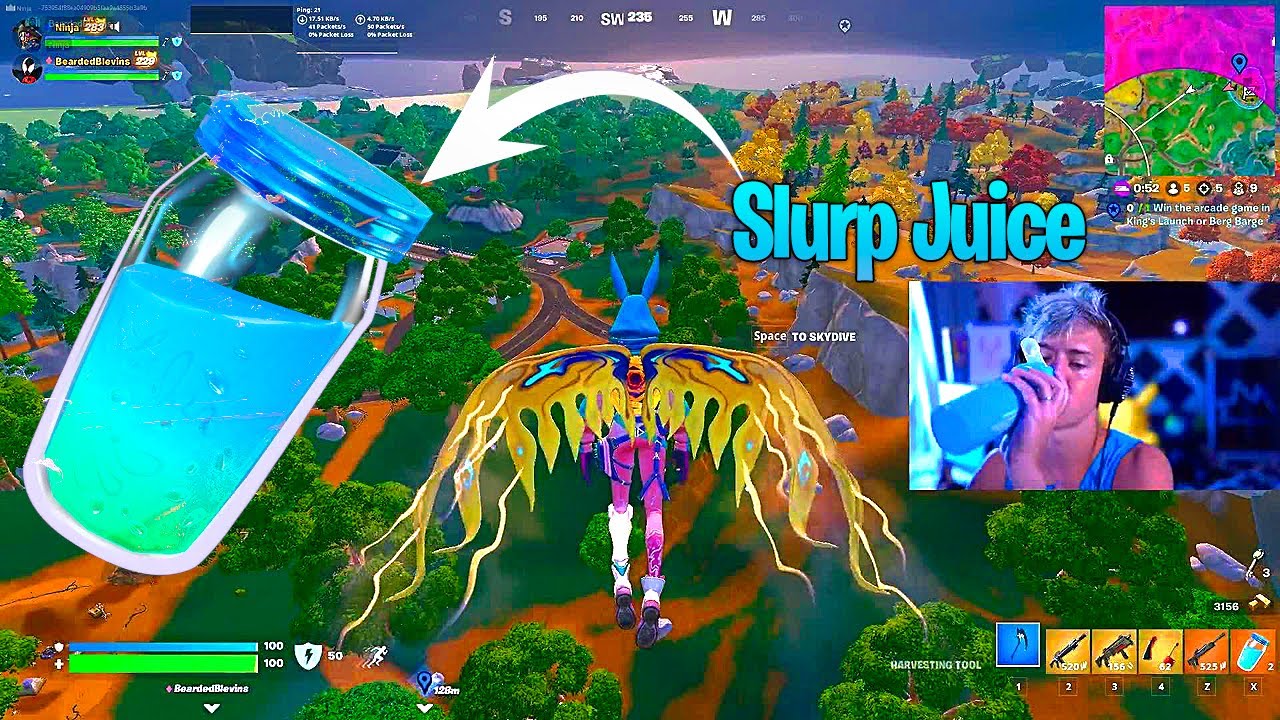 The ninja actually drinks a Slurp Juice. Really? - YouTube