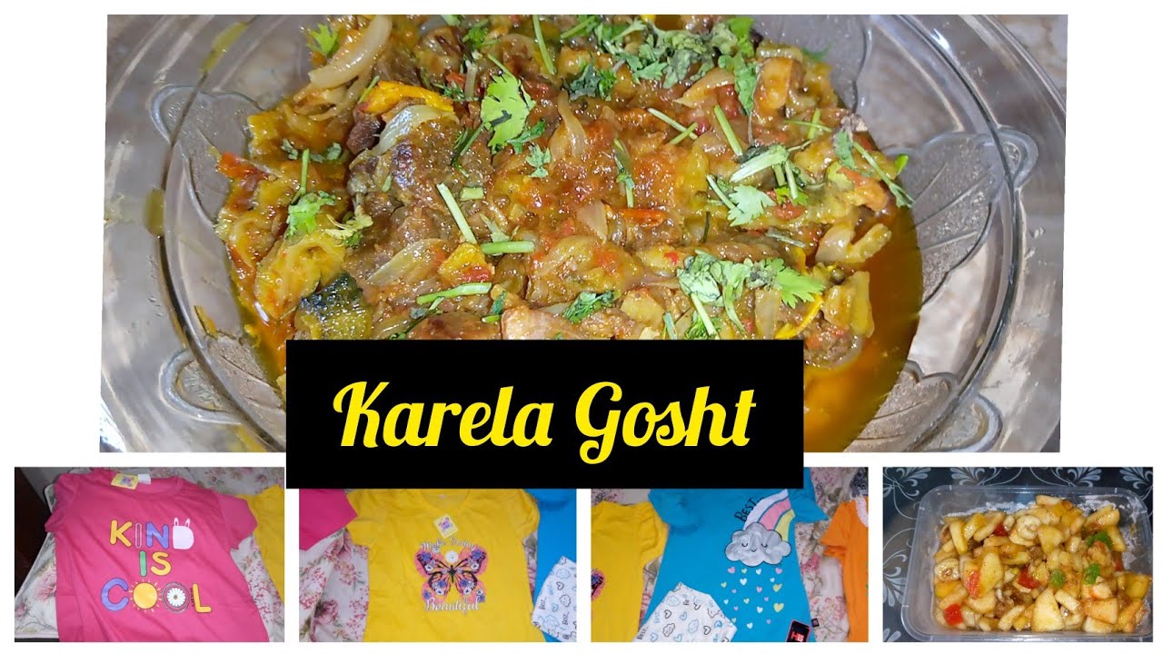 beef karela Gosht recipe / hareem ki sot leae - YouTube