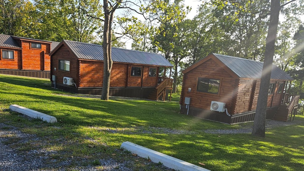Seneca Lake Resorts Medium Cabin Quick Walk-through - YouTube