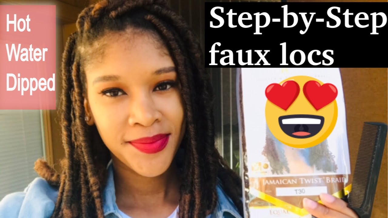 Short Faux Loc tutorials for beginners (no glue or burned ends) - YouTube