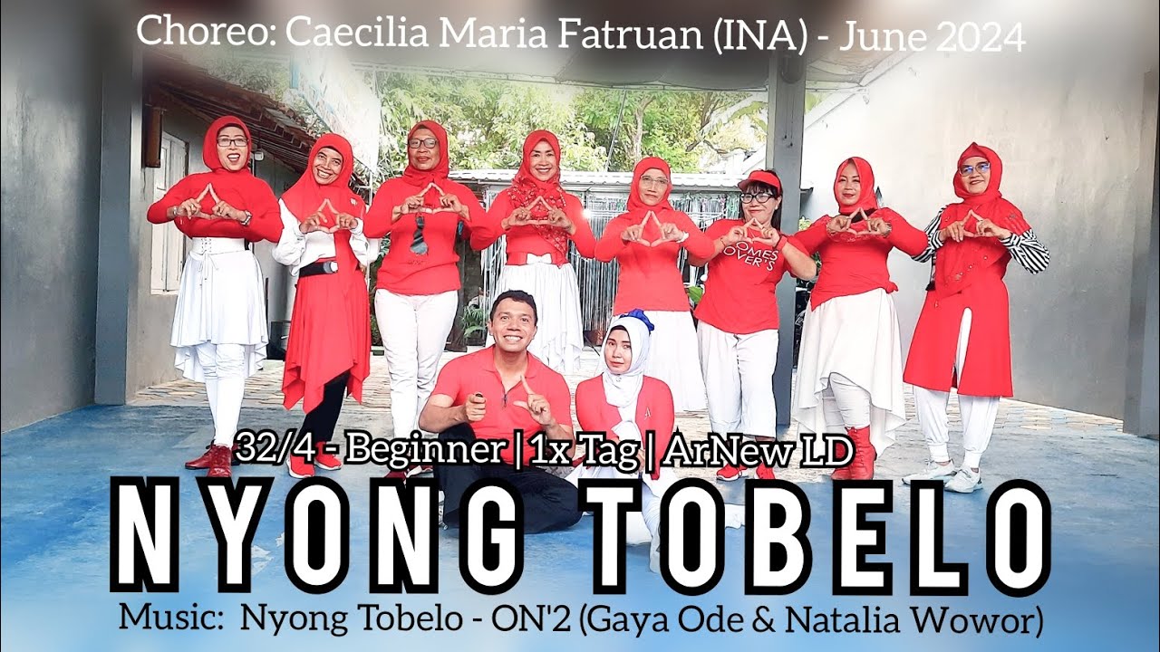 Nyong Tobelo Line Dance | Beginner | @GloriaDanceClubID (INA) - YouTube