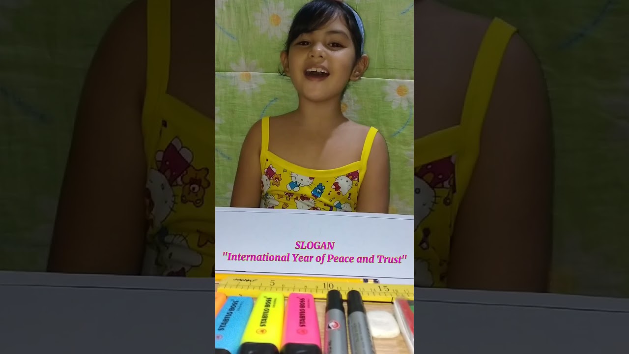 SLOGAN MAKING ; United Nations Month 2021(Grade 2) - YouTube