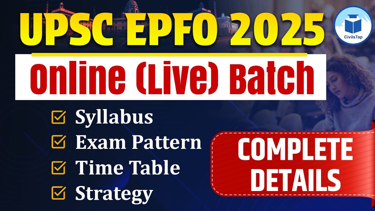 🚀 UPSC EPFO 2025 Live Batch Starts 29th July! Enroll Now! 📚 | Link in ...