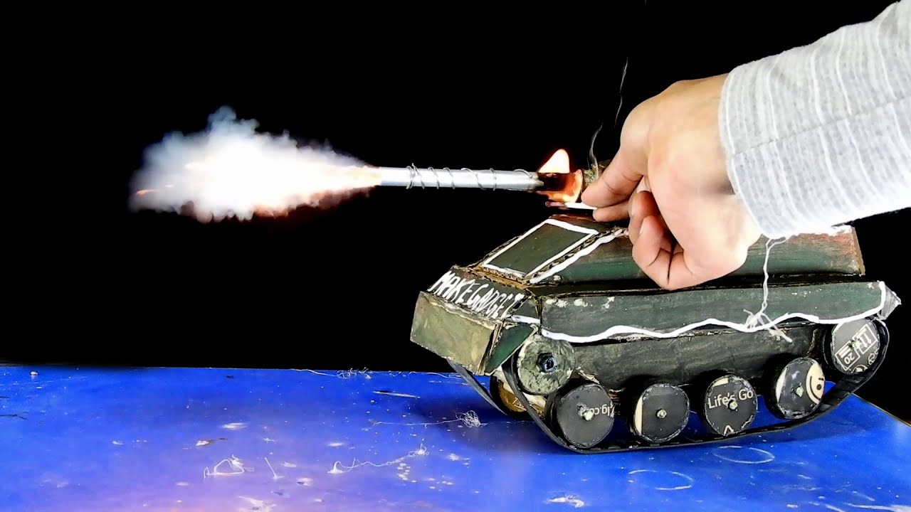 How to make military fire Tank with card board | craft project toy ...