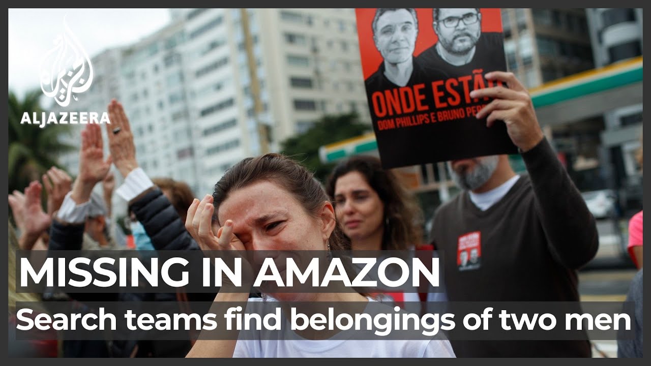 Brazil: Search teams find belongings of two men missing in Amazon - YouTube