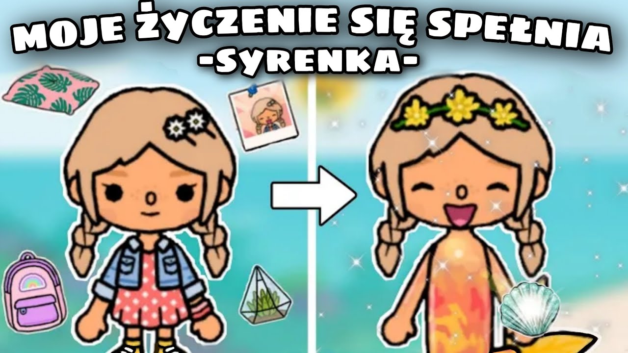 [CZĘŚĆ 1] NAGLE SYRENKA WYSTARCZY KROPLA 💦 | TOCA BOCA HISTORYJKI PO ...
