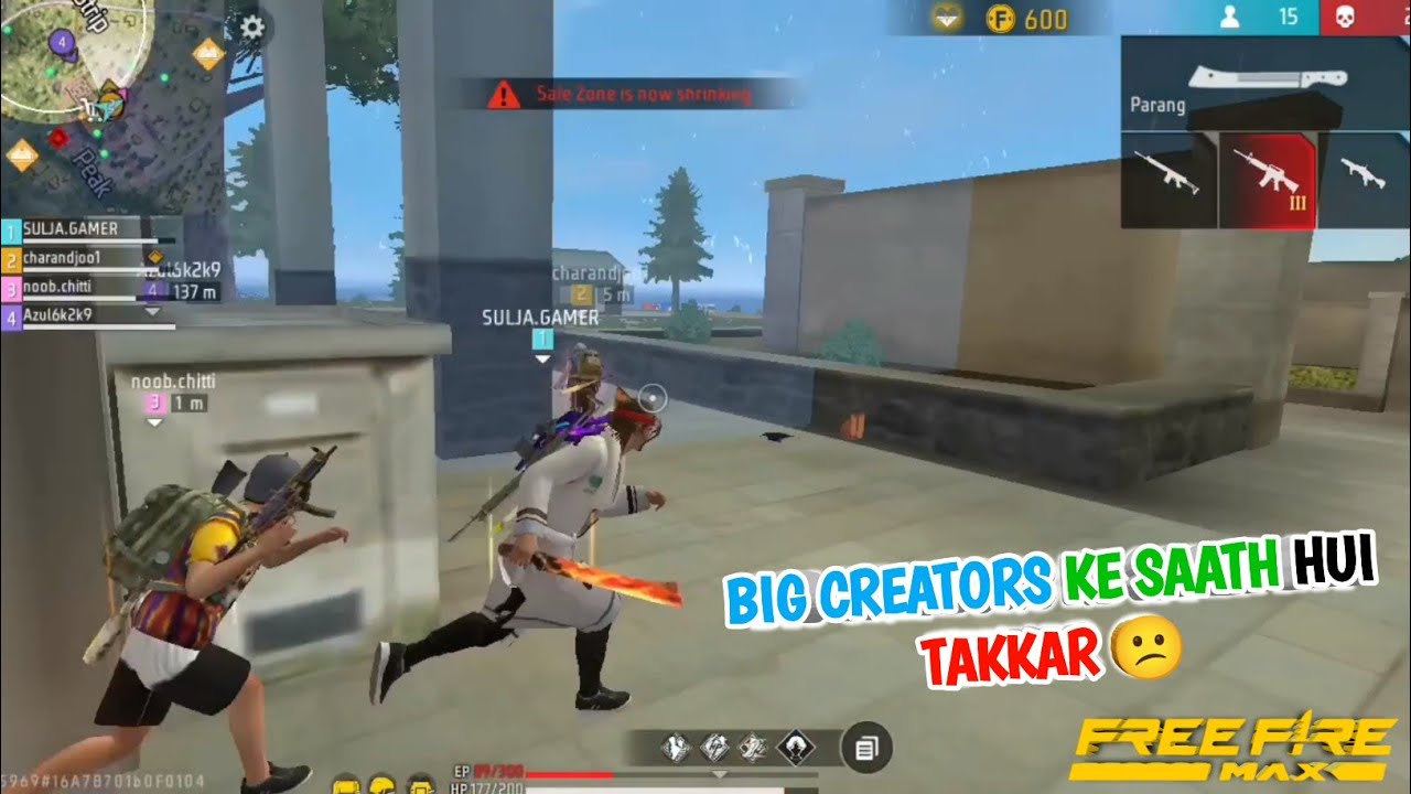 FREE FIRE KE BIG CREATORS KE SAATH HUI TAKKAR 😕 | SQUAD VS SQUAD | BR ...