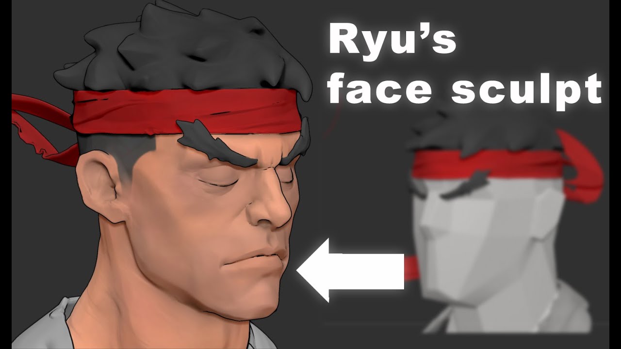 Timelapse of Ryu's face sculpt session - YouTube