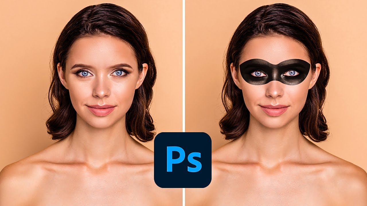 Create Realistic Masquerade Eye Mask in Adobe Photoshop - YouTube