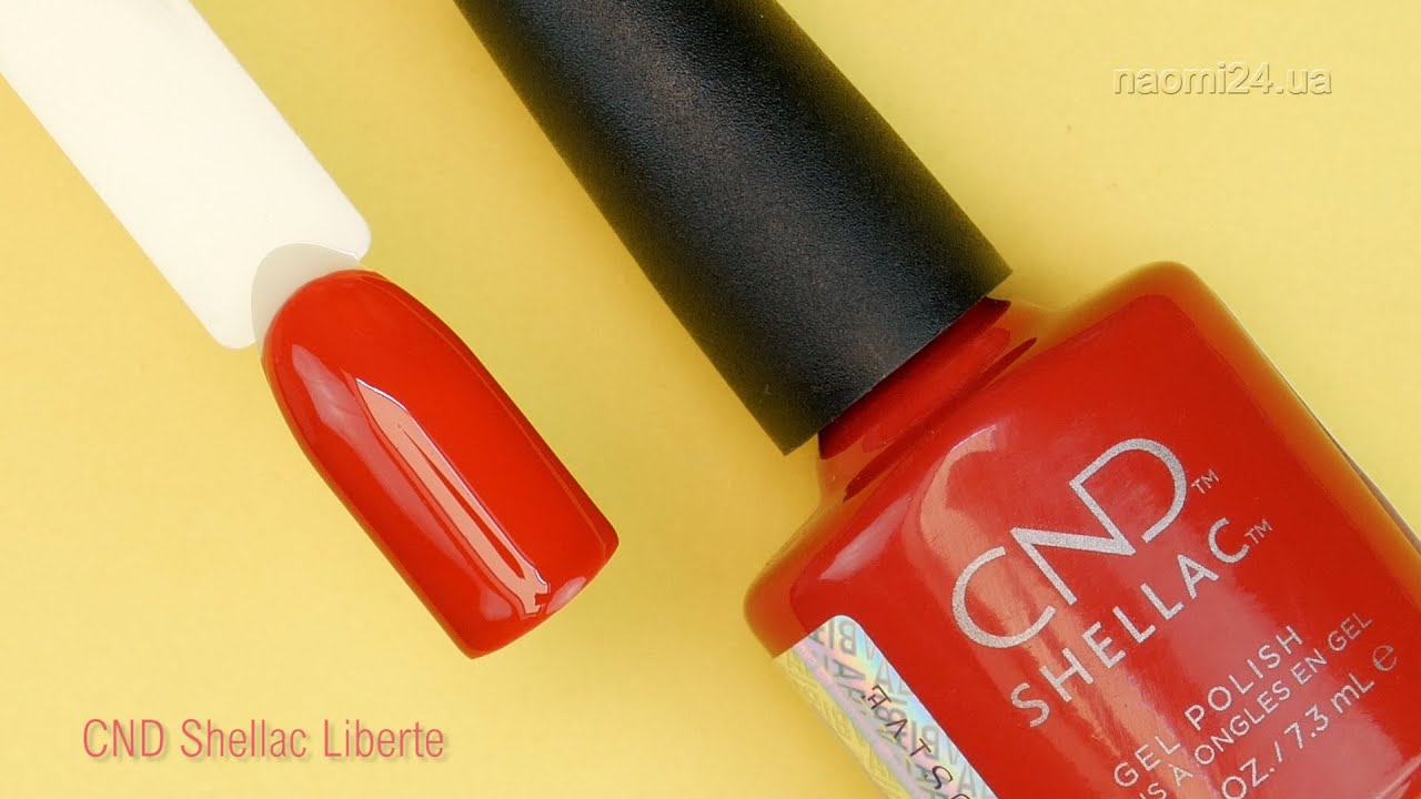 CND Shellac Liberte клубнично-красный, 7,3 мл - YouTube