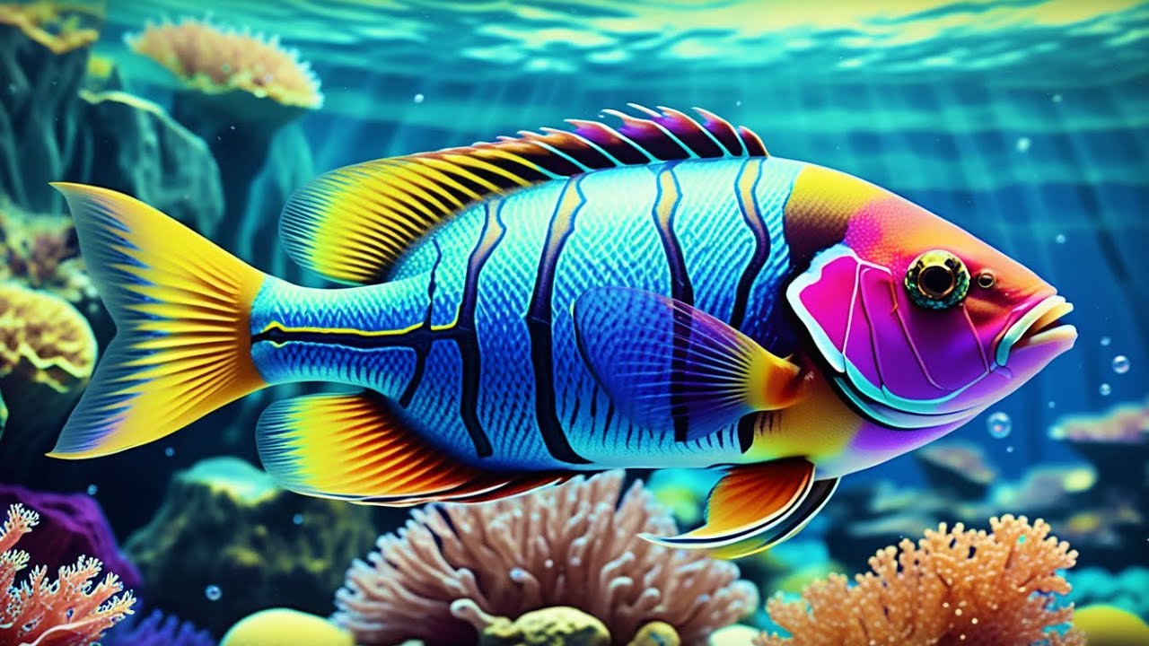 Aquarium 4K Ultra HD - Stunning Coral Reef Fish with Relaxing ...