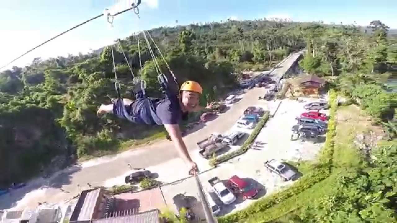 CATEEL ZIPLINE - Aliwagwag Falls Ecopark Zipline - YouTube