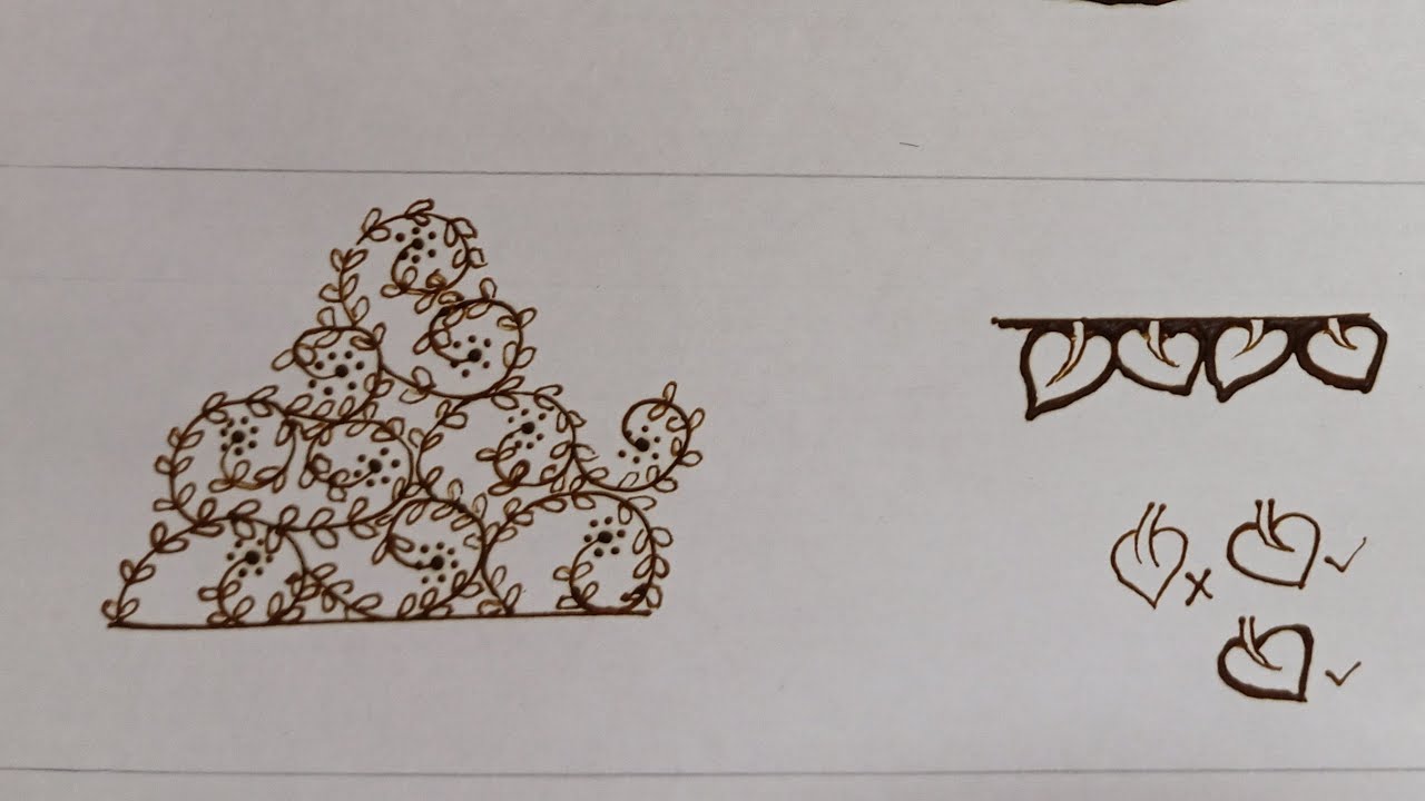 Different types of leaves/Vines || Basic heena leaves || Introduction ...